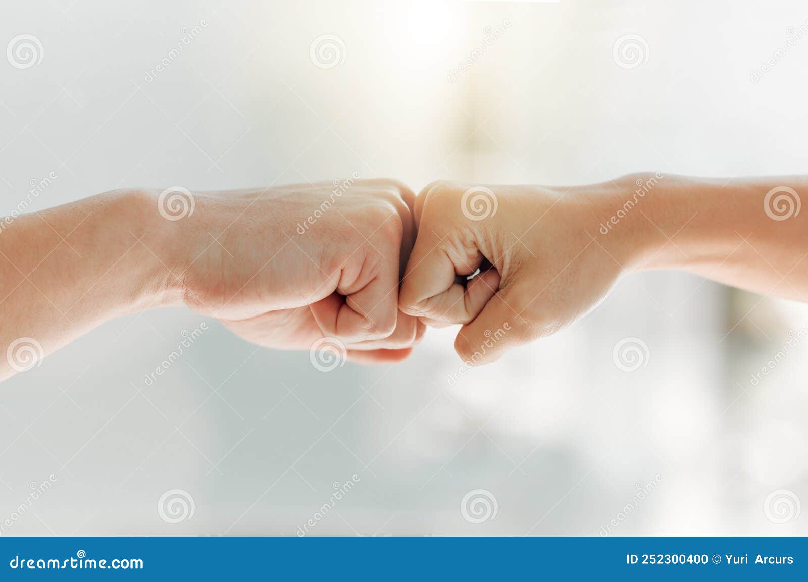 I Got Your Back. Two Unrecognizable People Fist Bumping at Home. Stock ...