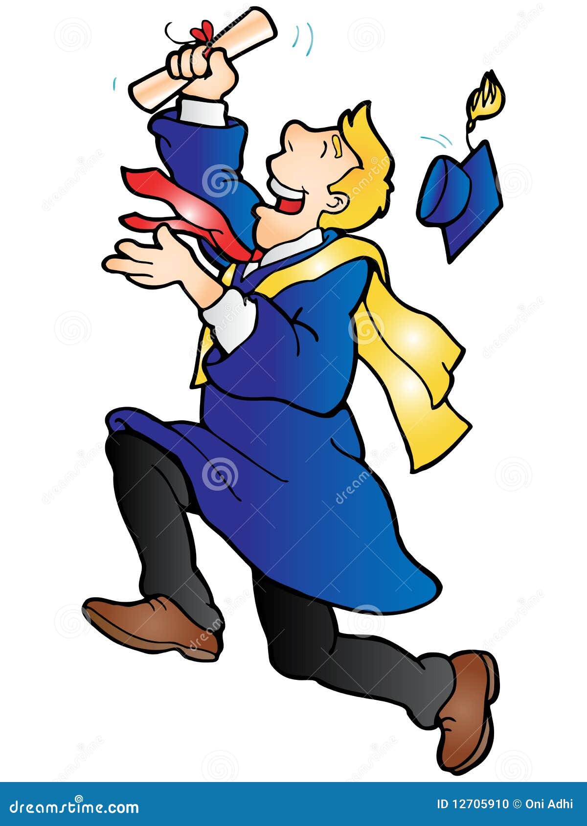 I am graduate stock illustration. Illustration of mode - 12705910