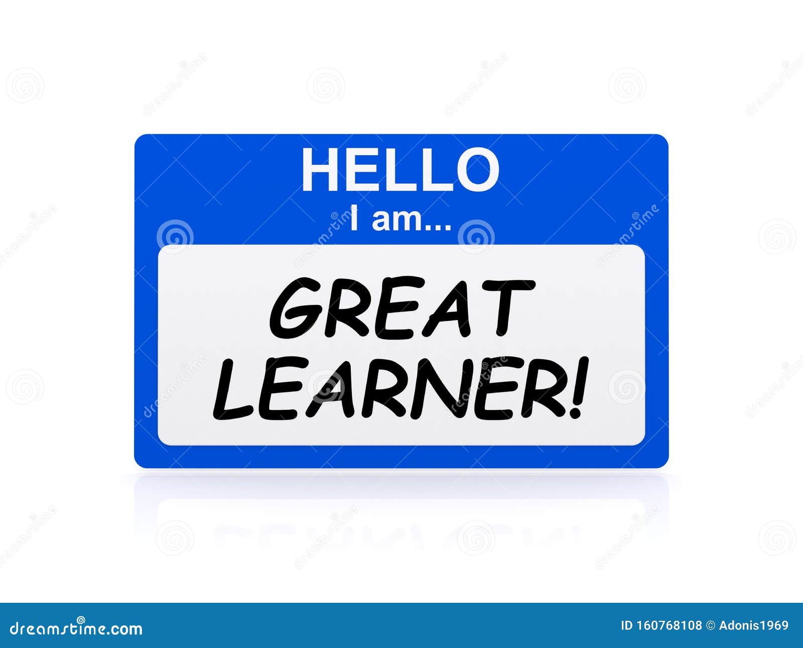 I am great learner tag stock illustration. Illustration of ...