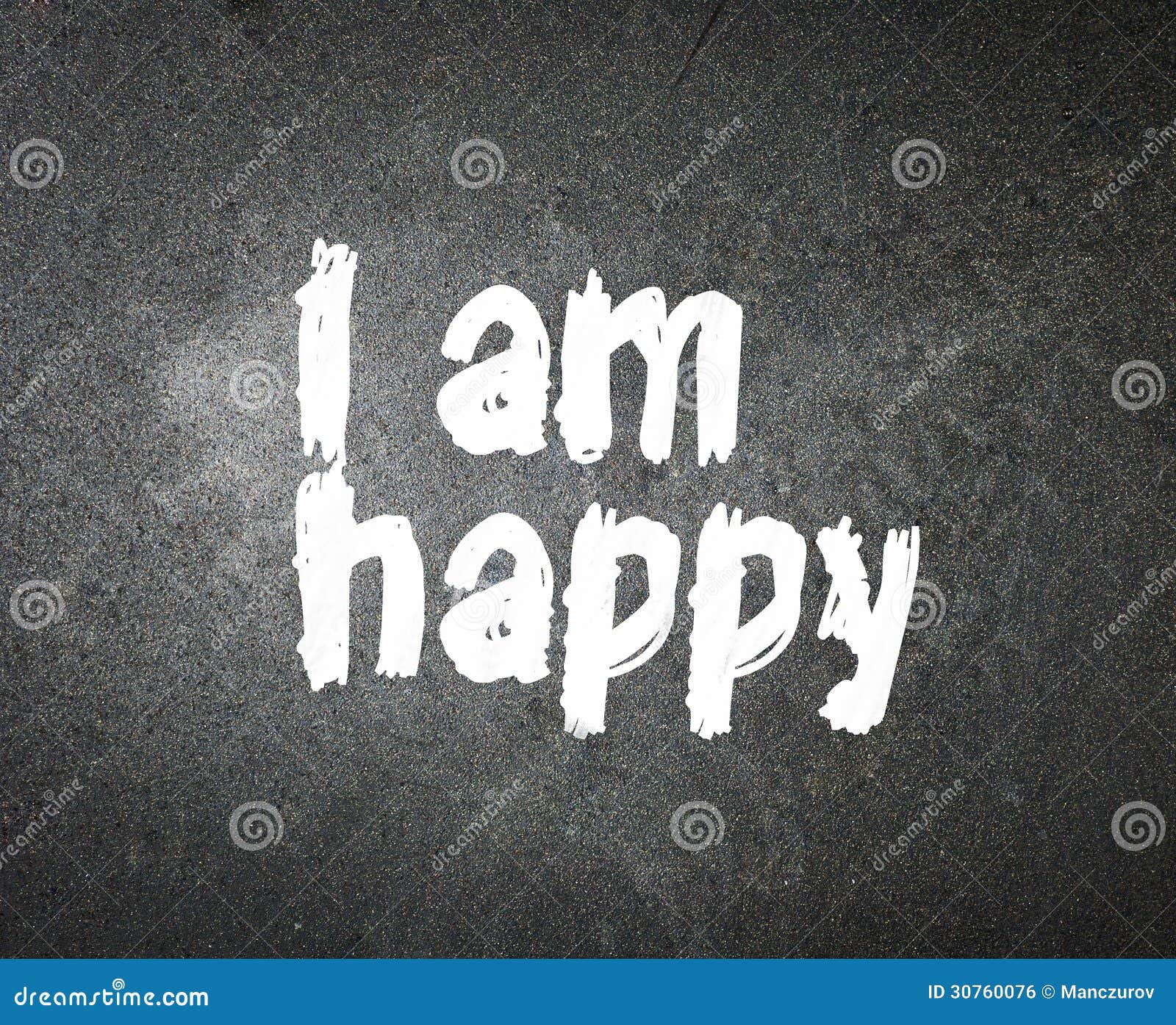 I am Happy Handwritten with White Chalk on a Blackboard Stock Photo ...