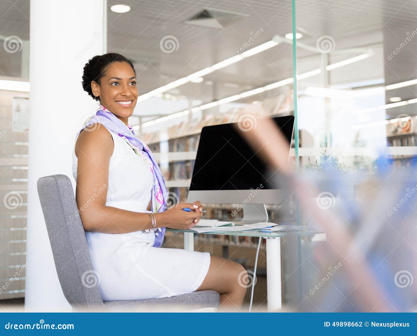I am happy to work here stock photo. Image of career - 49898662