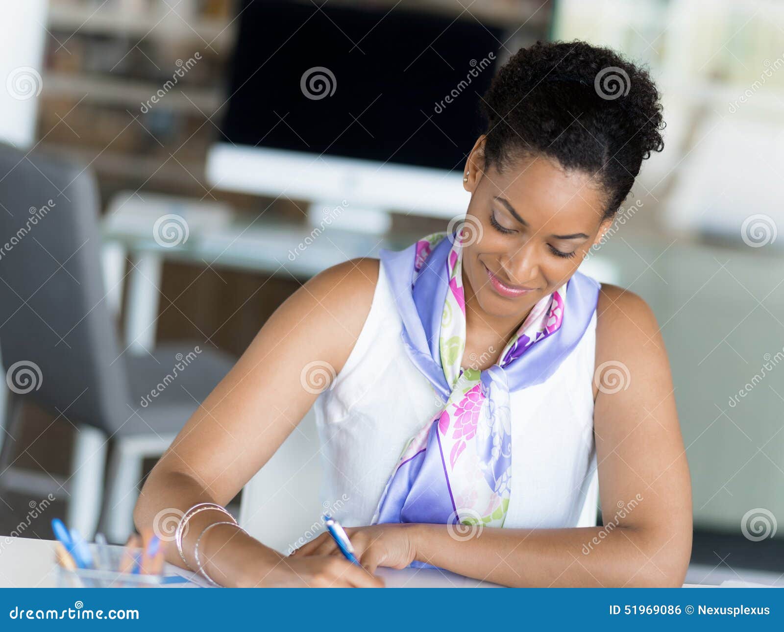 I am happy to work here stock photo. Image of manager - 51969086