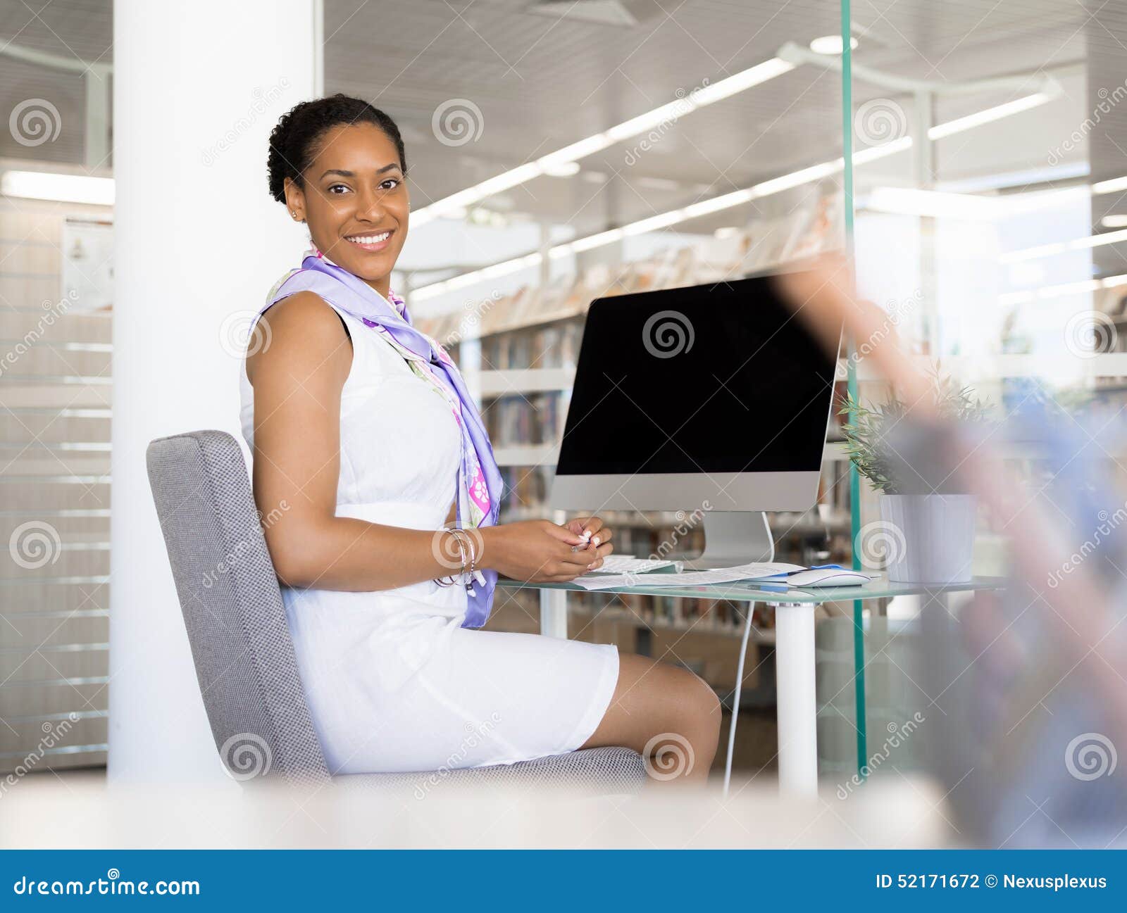 I am happy to work here stock photo. Image of work, portrait - 52171672