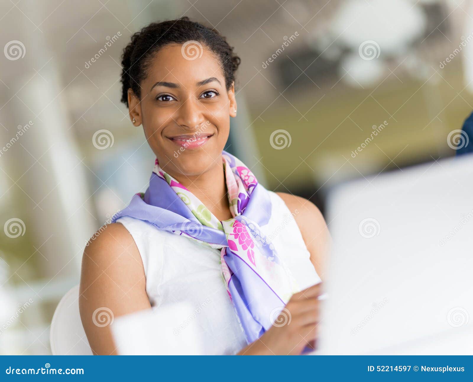 I am happy to work here stock image. Image of businesswomen - 52214597