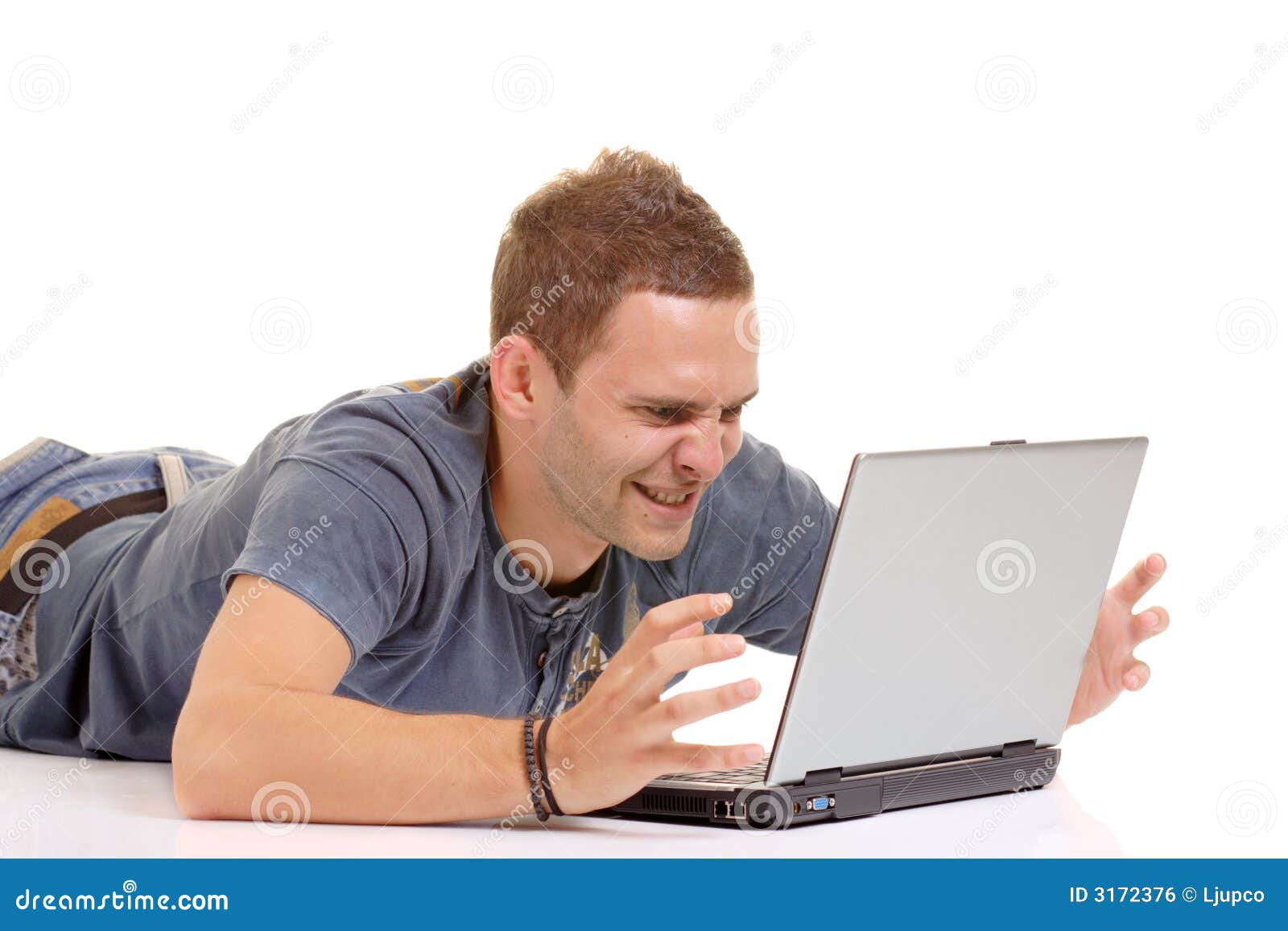 I hate this computer stock photo. Image of expression - 3172376