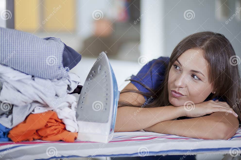I hate ironing stock image. Image of board, home, frown - 27648051