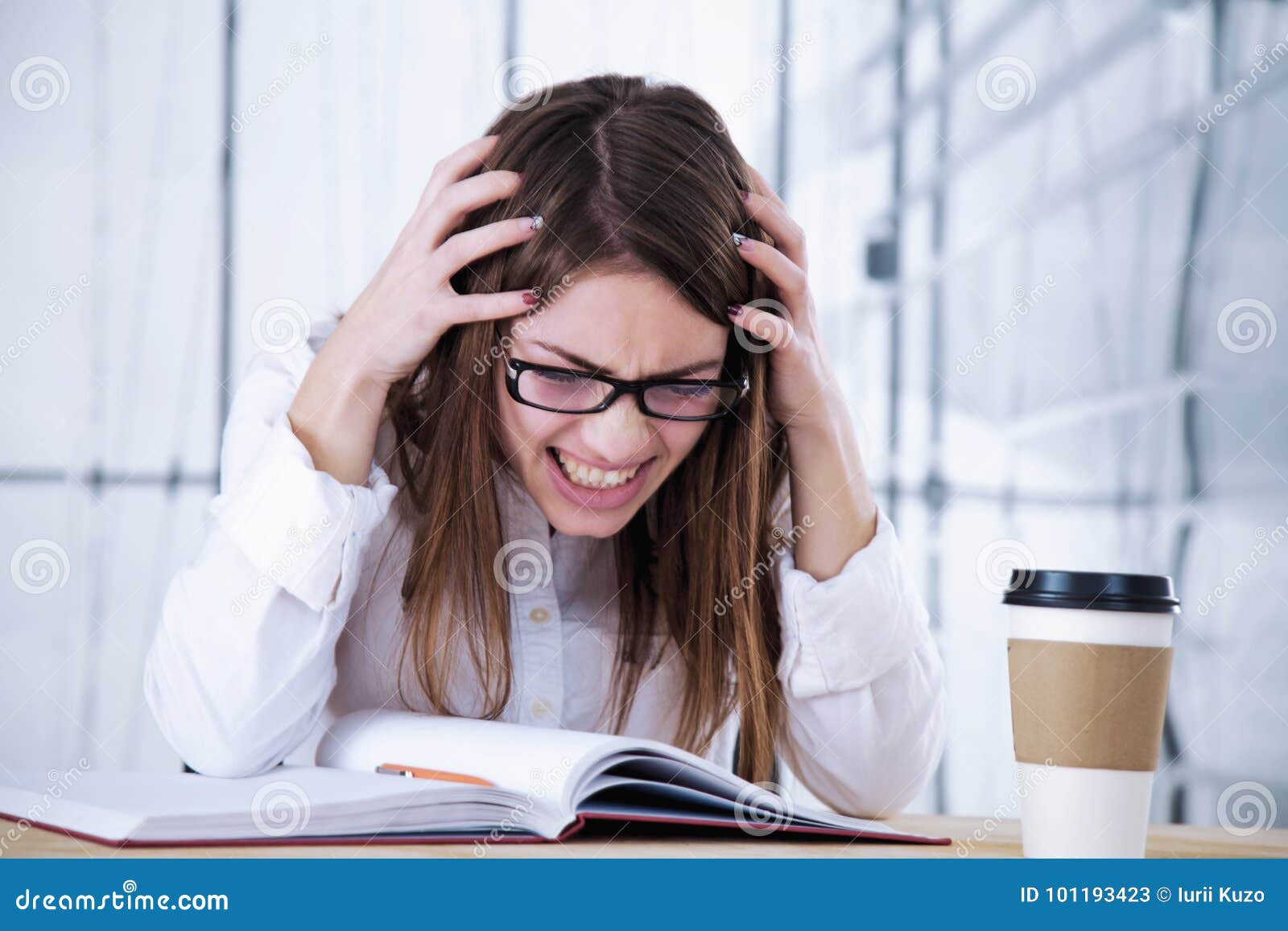 I Hate My Office Work. I Can Not More Work Here!!! Office Hell Stock ...