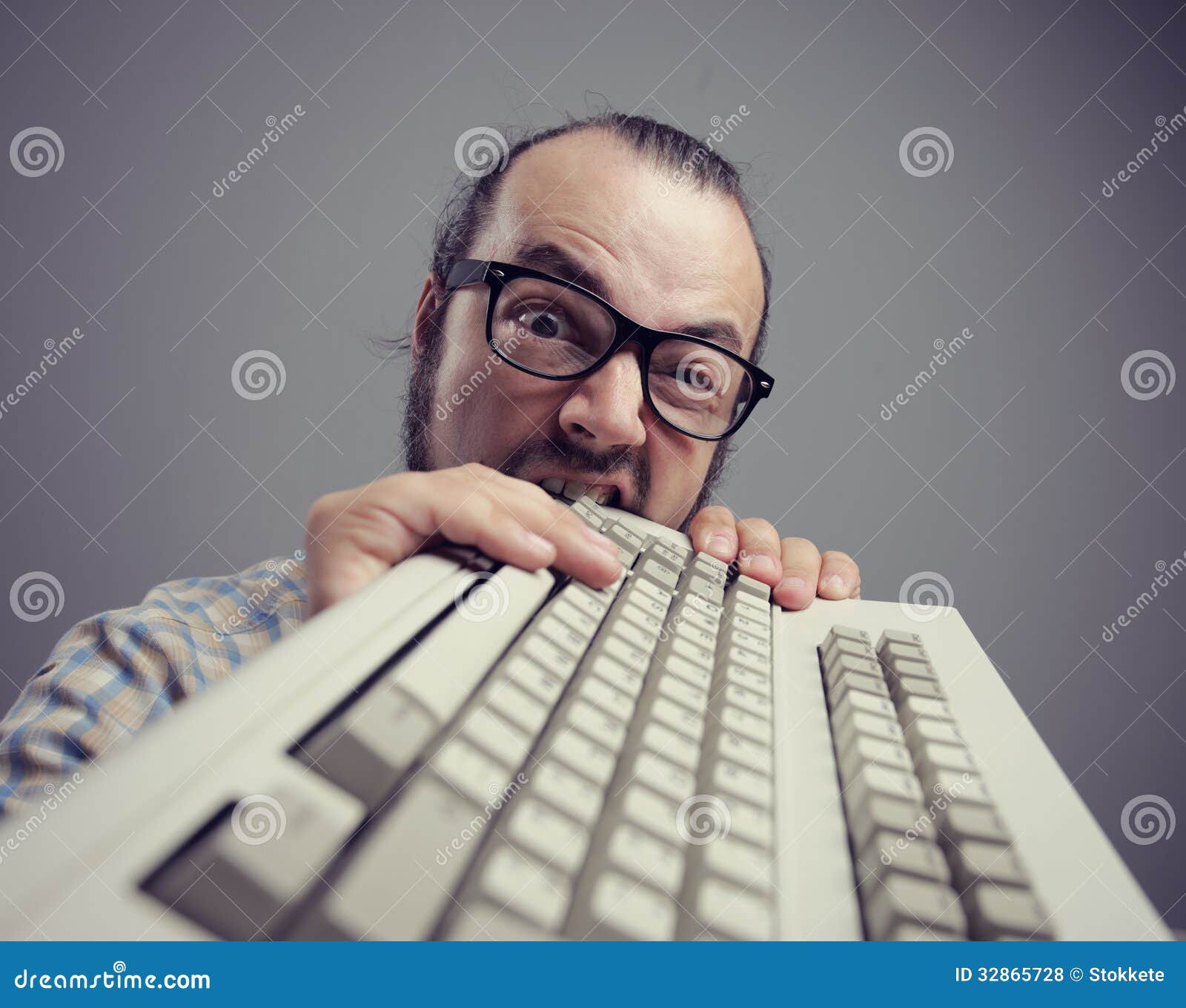 I hate technology stock photo. Image of eccentric, glasses - 32865728