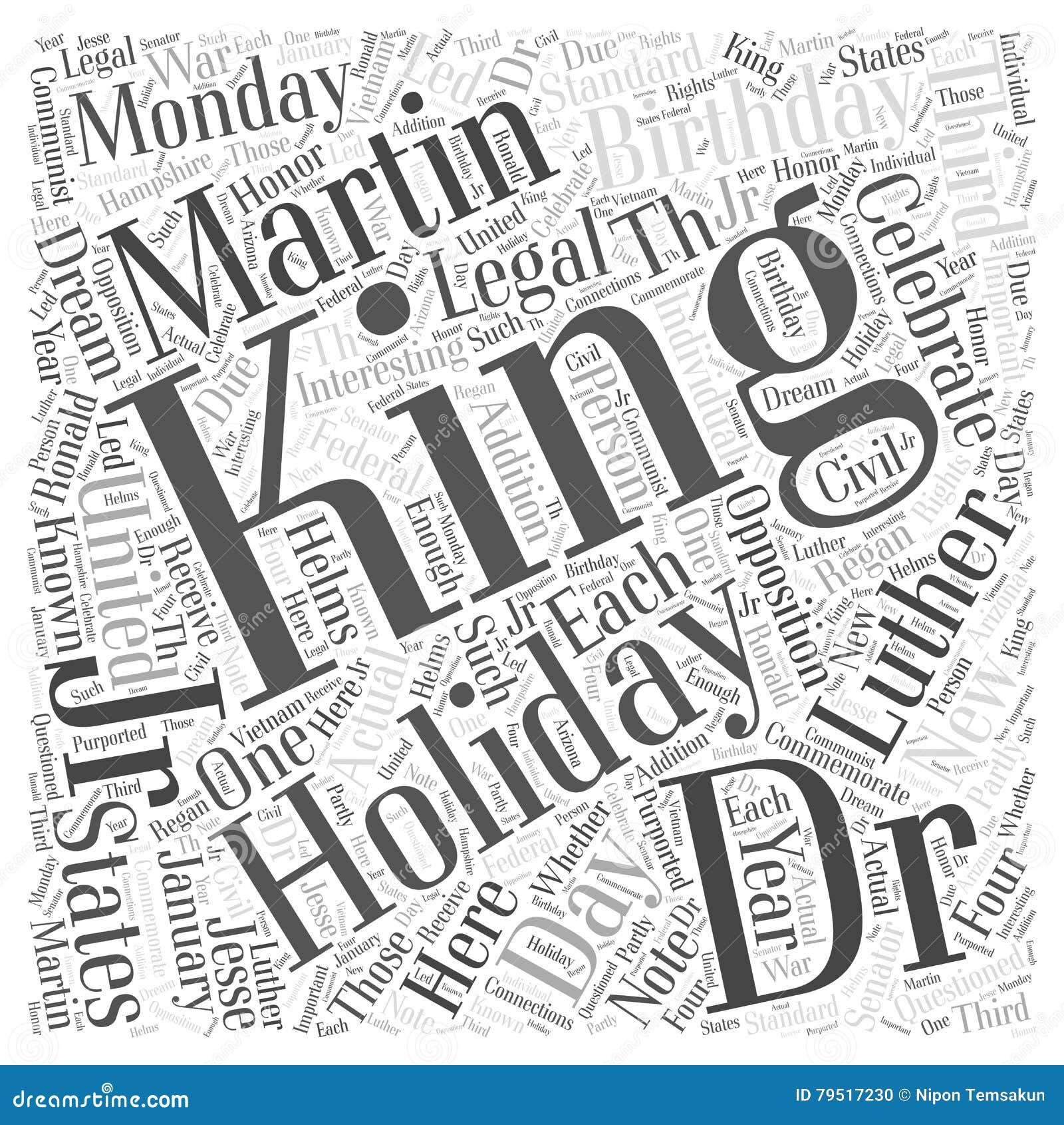I Have A Dream Celebrating Dr Martin Luther King Jrs Birthday Word Cloud Concept Word Cloud 5376