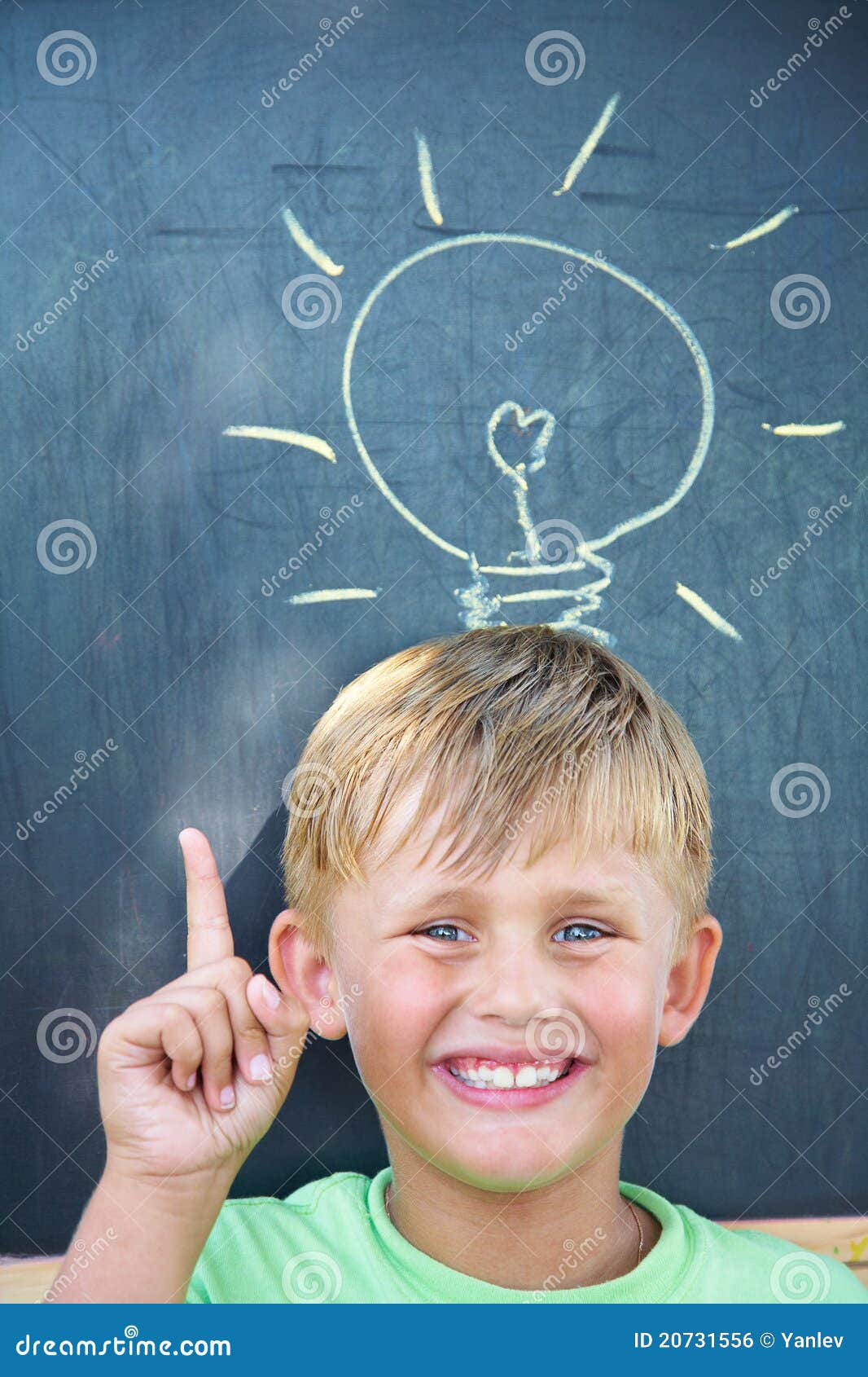 I have a good idea stock photo. Image of cute, elementary - 20731556