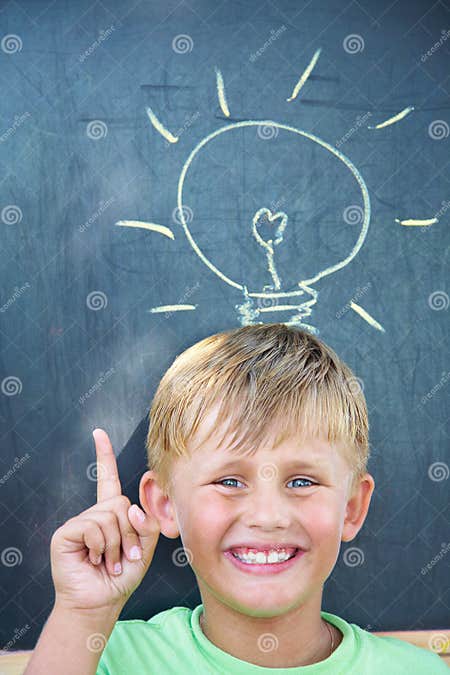 I have a good idea stock photo. Image of cute, elementary - 20731556