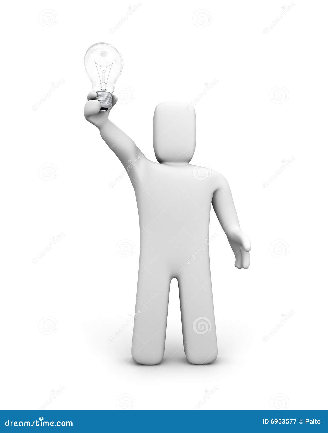 I Have Idea. Person Hold Lightbulb Stock Illustration - Illustration of ...