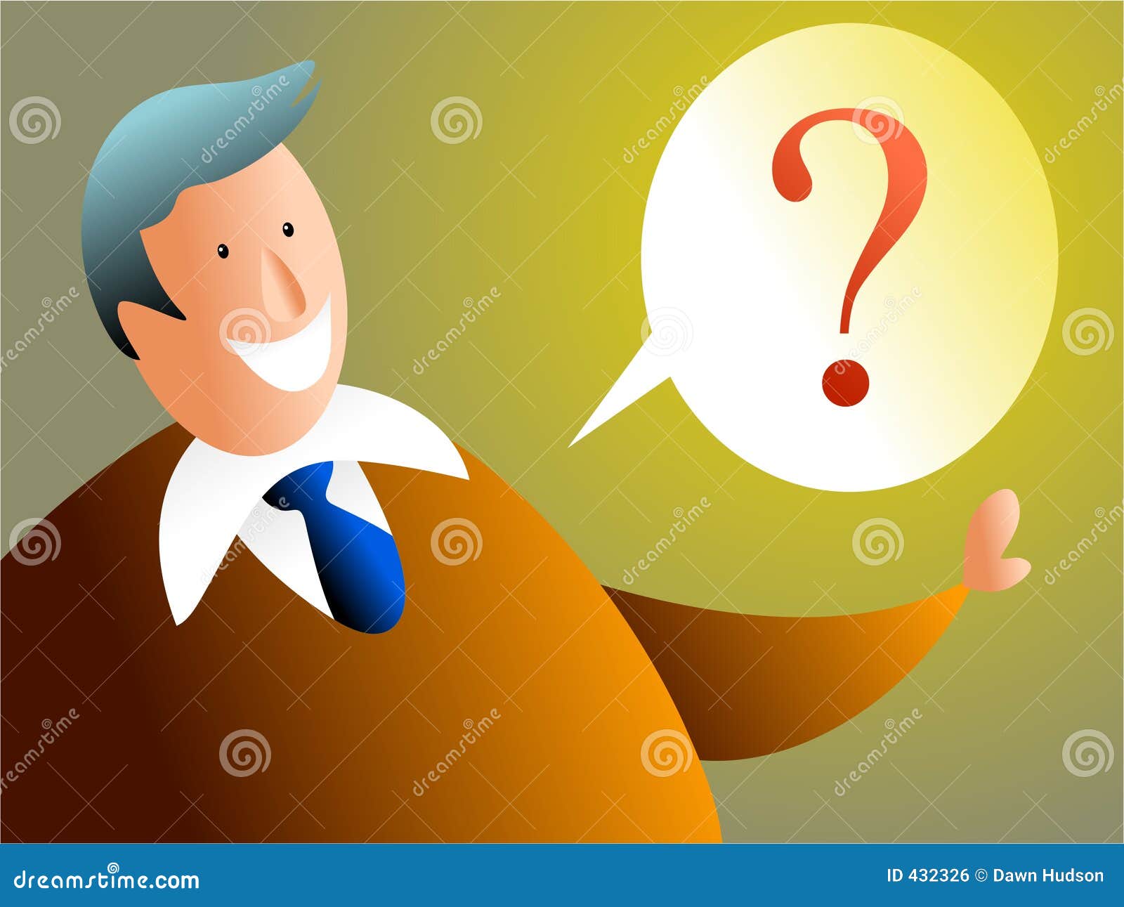 I have a question stock illustration. Illustration of businessman - 432326