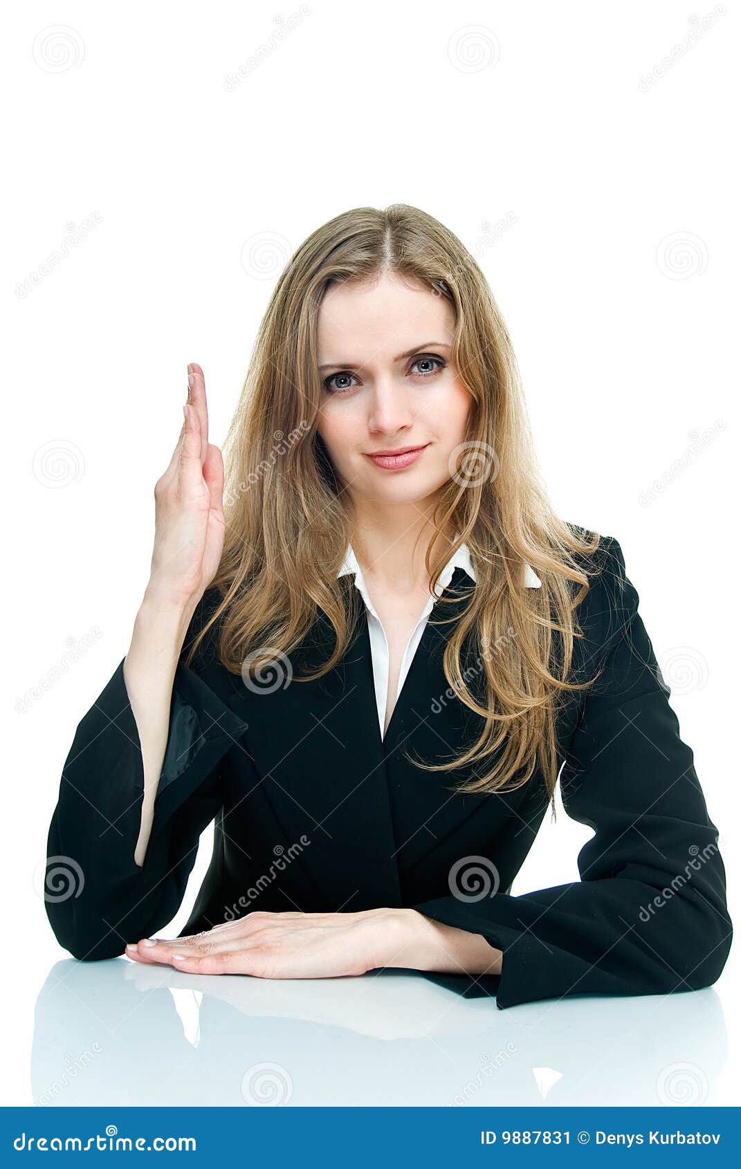 I have a question stock image. Image of lady, portrait - 9887831