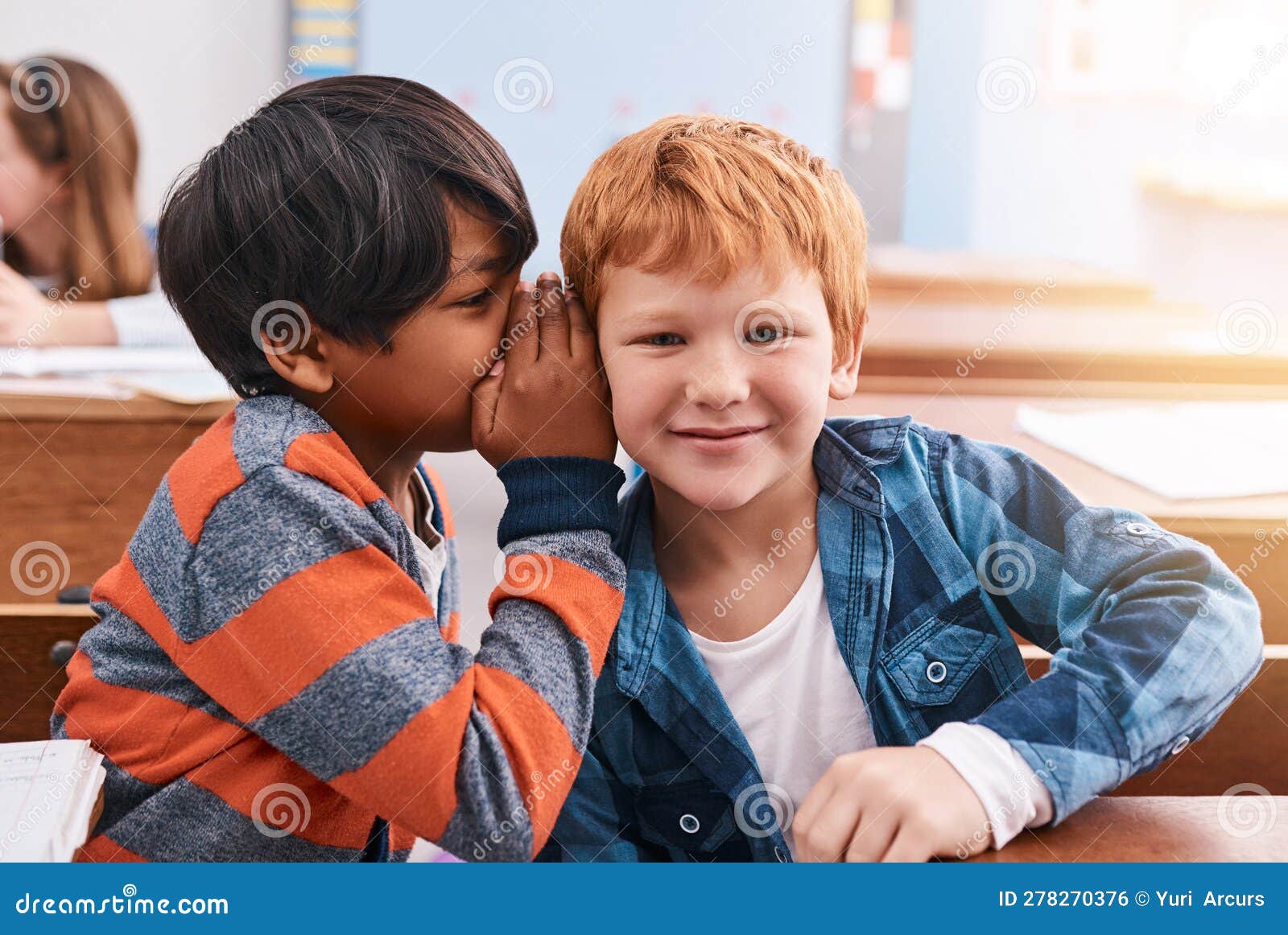 Kids Whispering In School