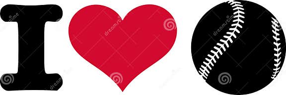 I heart Baseball stock vector. Illustration of ball, heart - 85847374