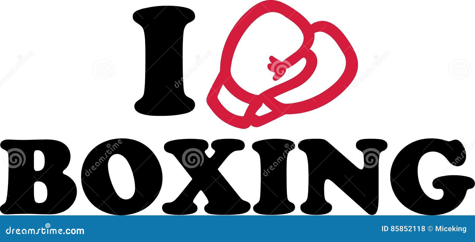 I Heart Boxing stock vector. Illustration of fight, heavyweight - 85852118
