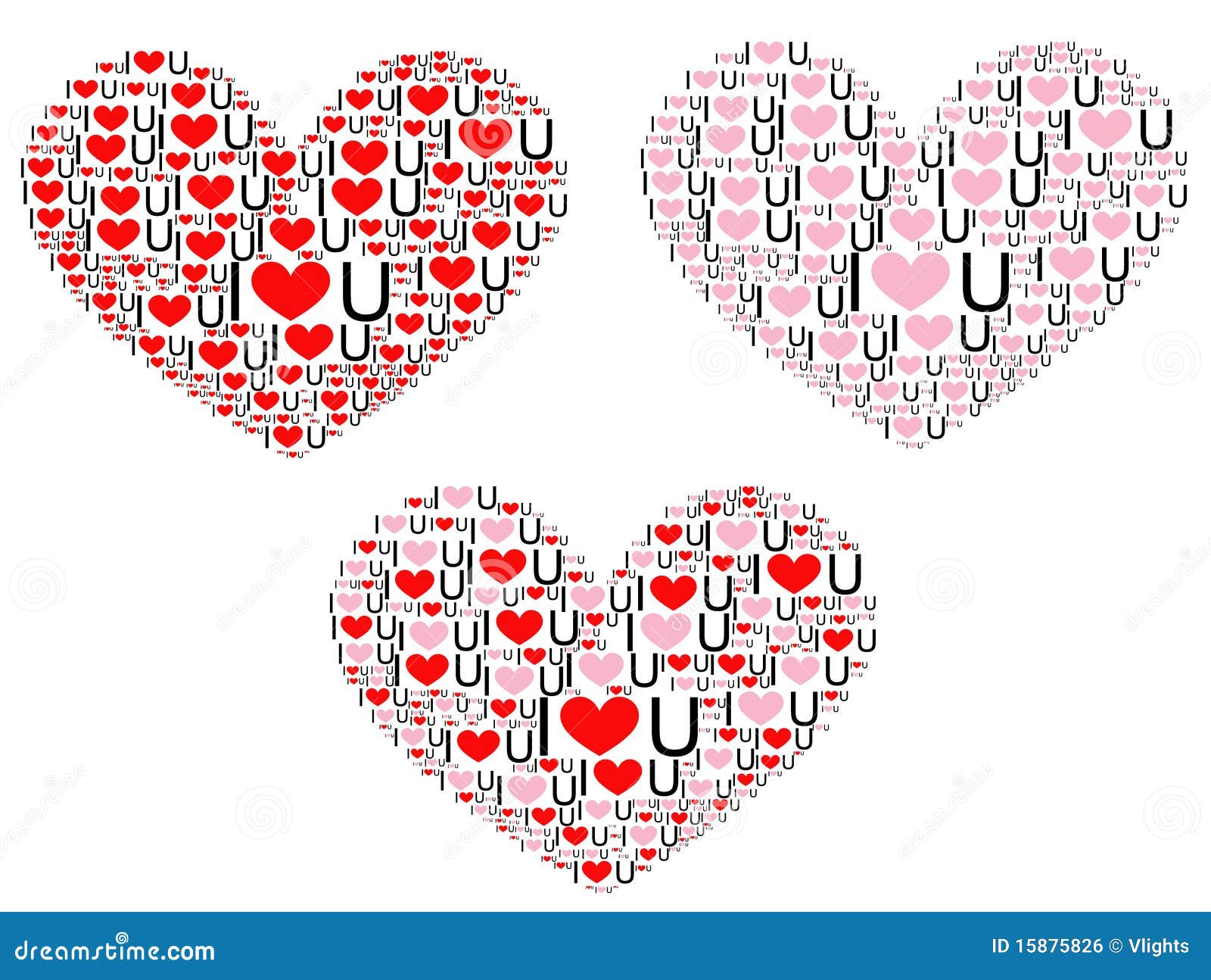 I heart U stock illustration. Illustration of heart, cute - 15875826