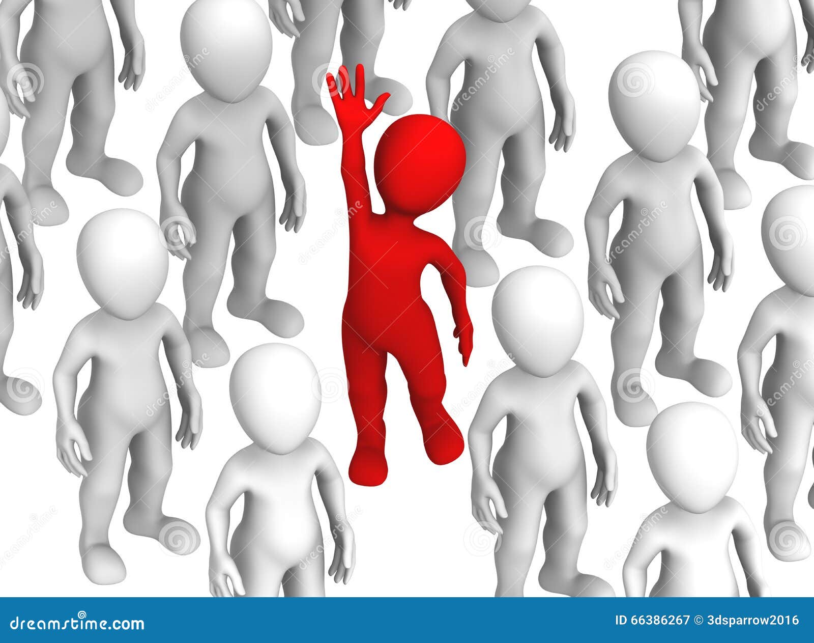 3d Abstract Human. Challenge Concept. Stock Illustration - Illustration ...