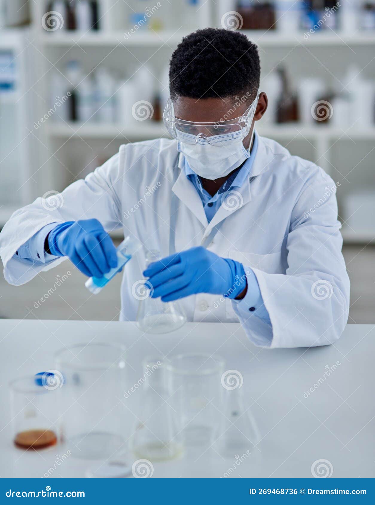 I Hope this Goes Well. an Unrecognizable Male Scientist Mixing ... I Hope this Goes Well. an Unrecognizable Male Scientist Mixing ...