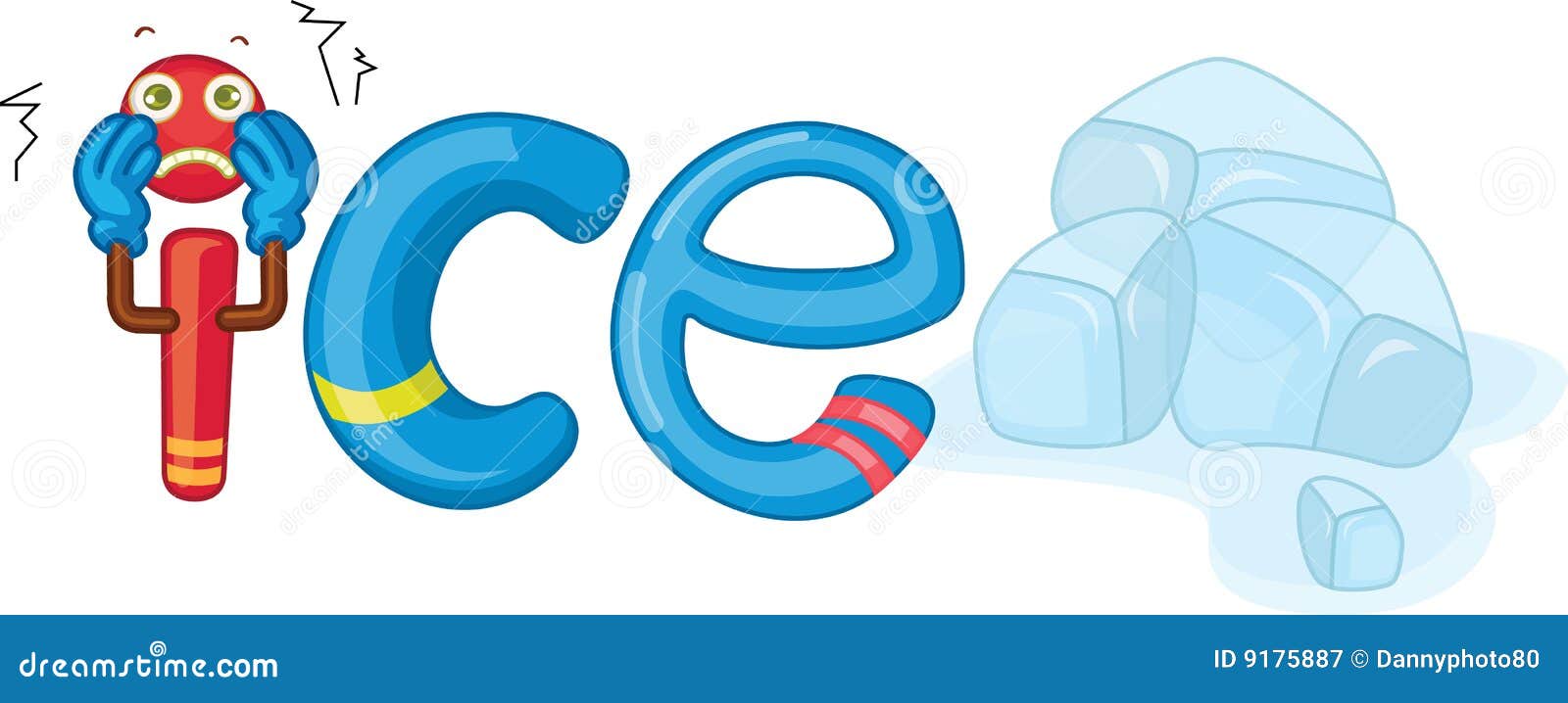 I for ice stock illustration. Illustration of object, space - 9175887
