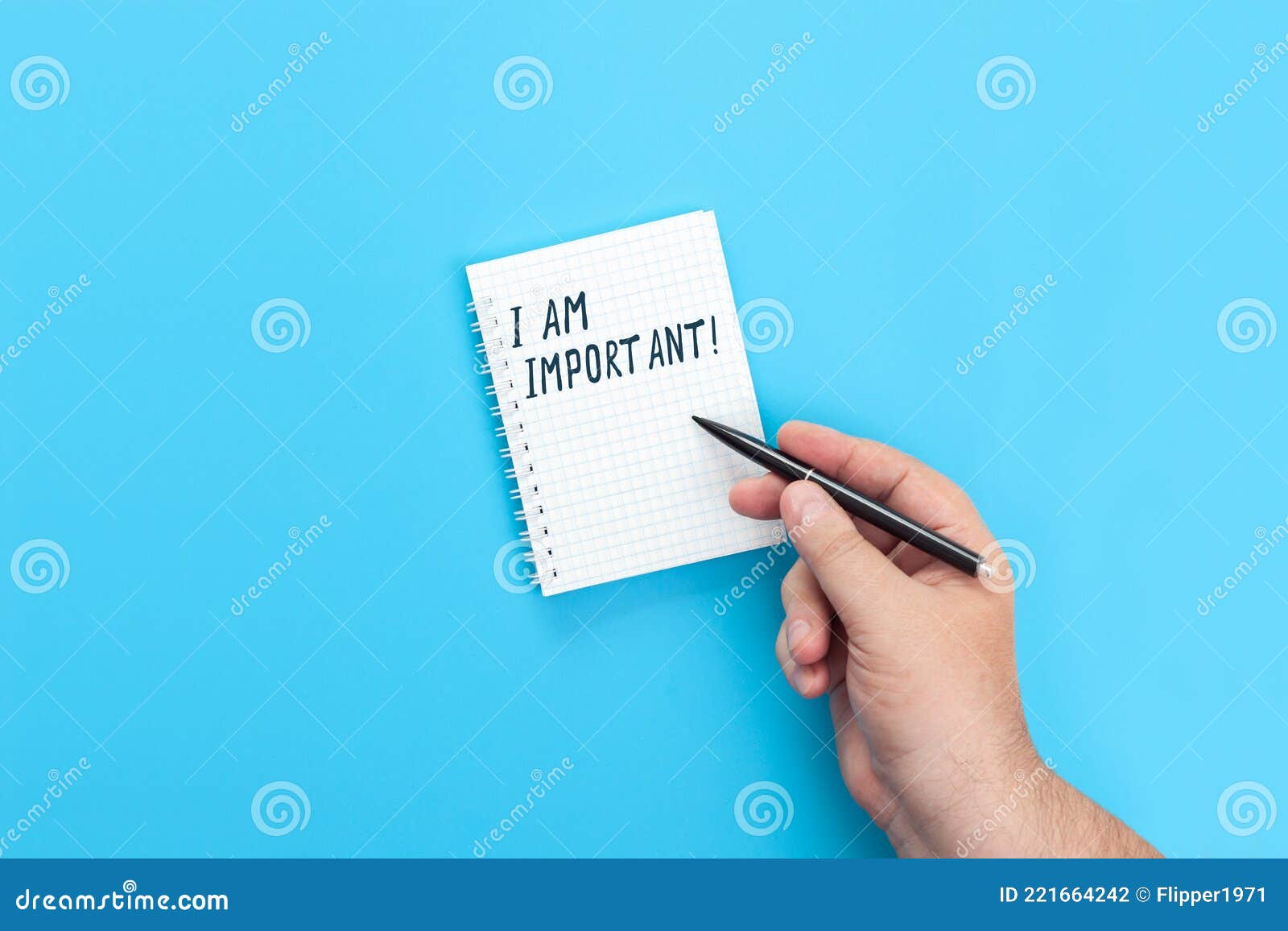 I am Important - Motivational Statement Stock Photo - Image of memo ...