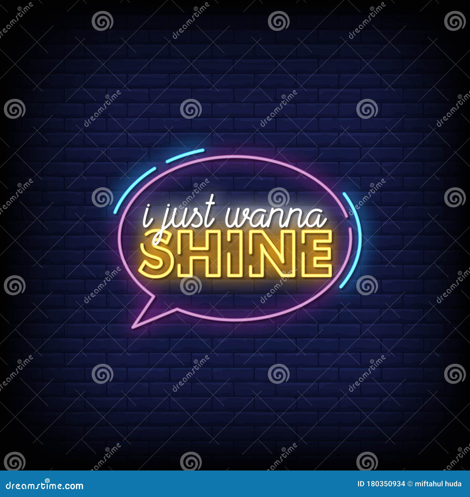 I Just Wanna Shine Neon Signs Style Text Vector Stock Vector ...