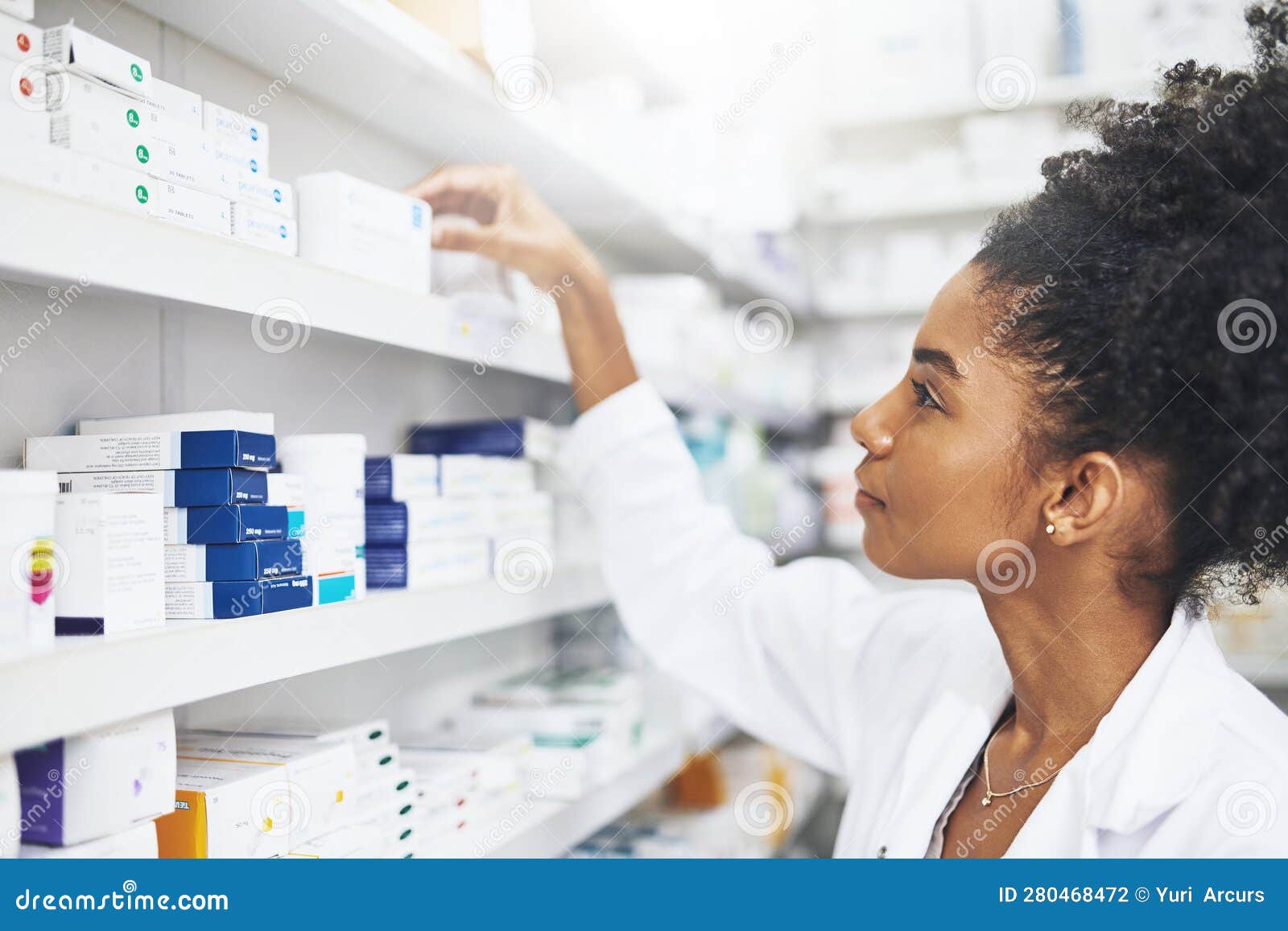 I Know this Medication Will Work. a Female Pharmacist Taking a Product ...