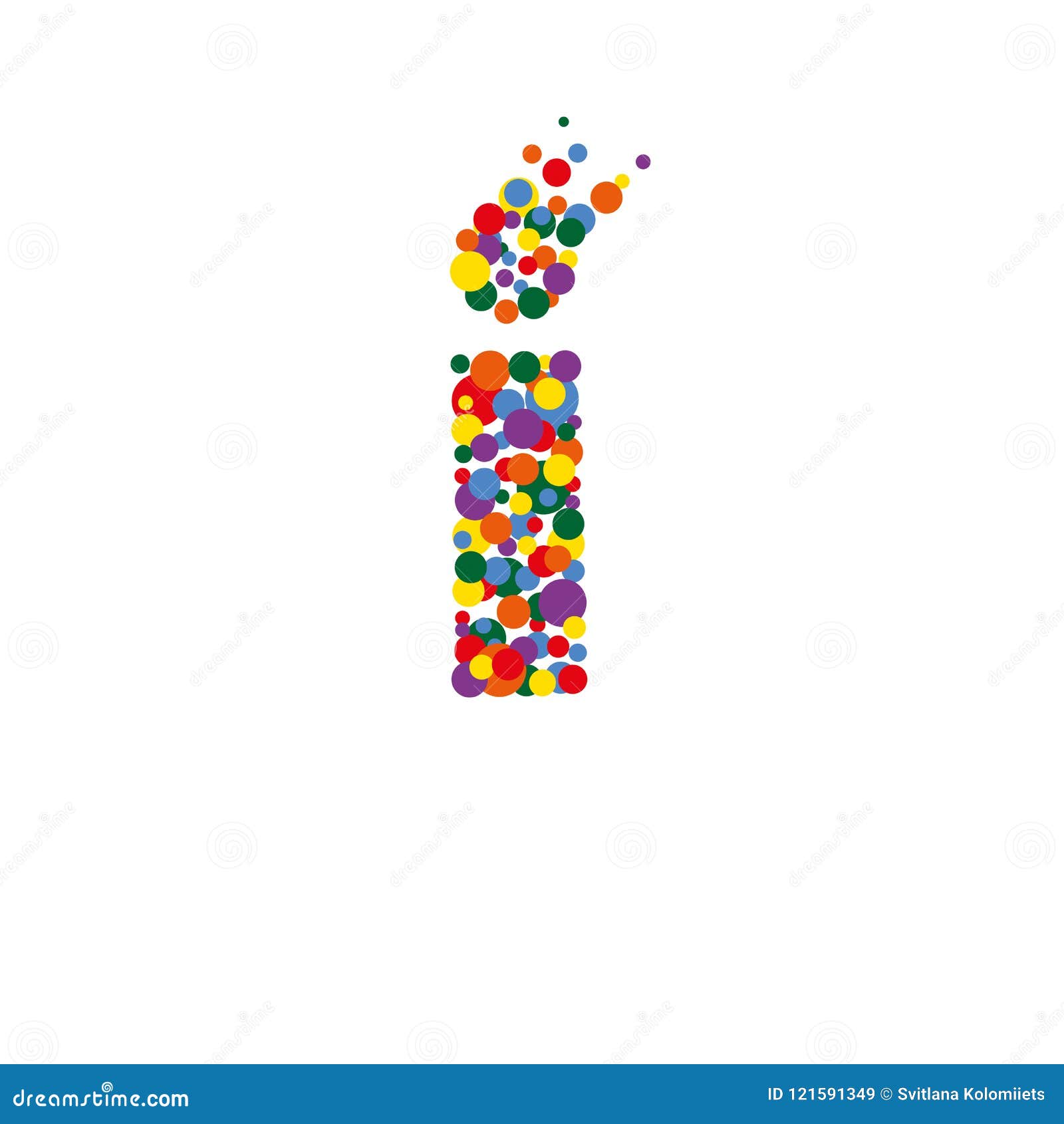 I-letter from Colored Bubbles. Bubbles Design Stock Vector ...