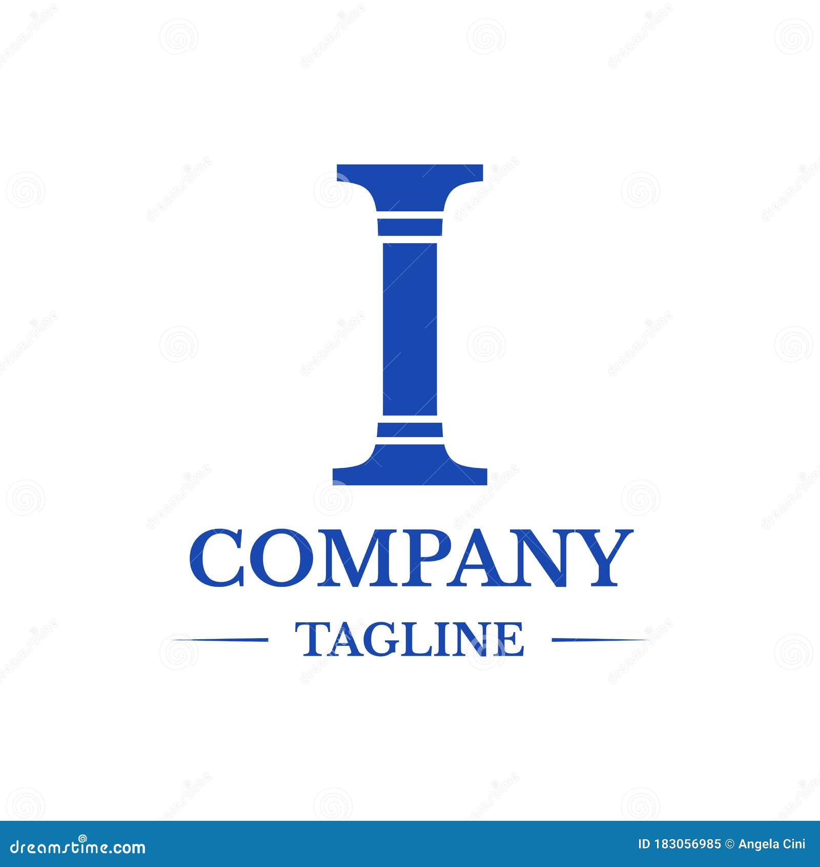 I Letter Initial Law or Attorney Logo Stock Vector - Illustration of ...