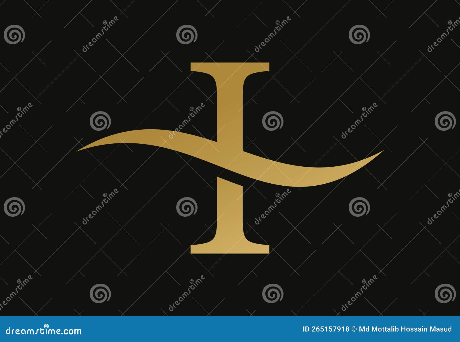 I Letter Logo Design, Vector Illustration Stock Illustration ...