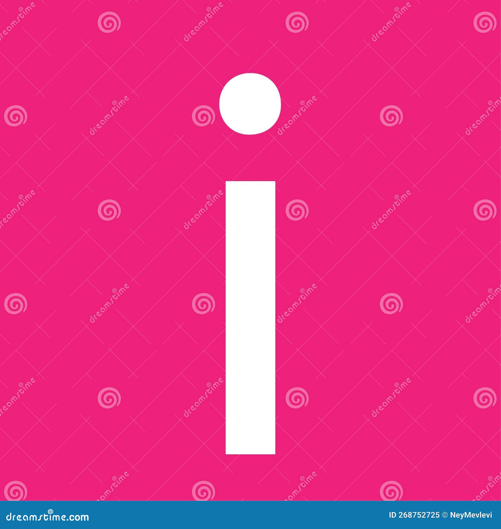 I Letter on Pink Background Stock Illustration - Illustration of logo ...