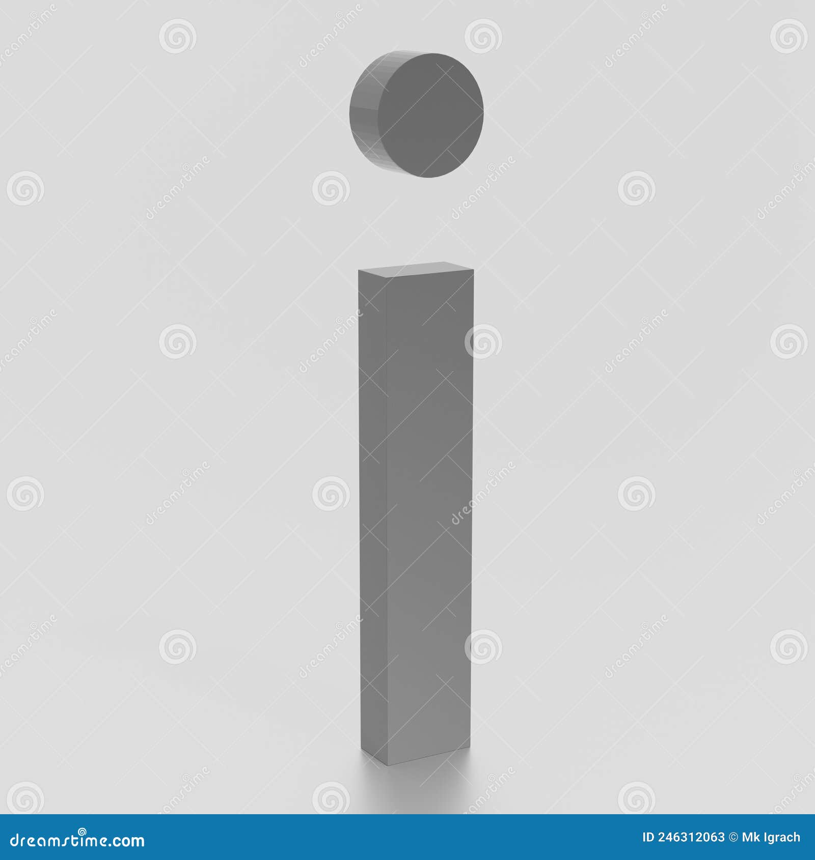 I Letter Render stock illustration. Illustration of diagram - 246312063