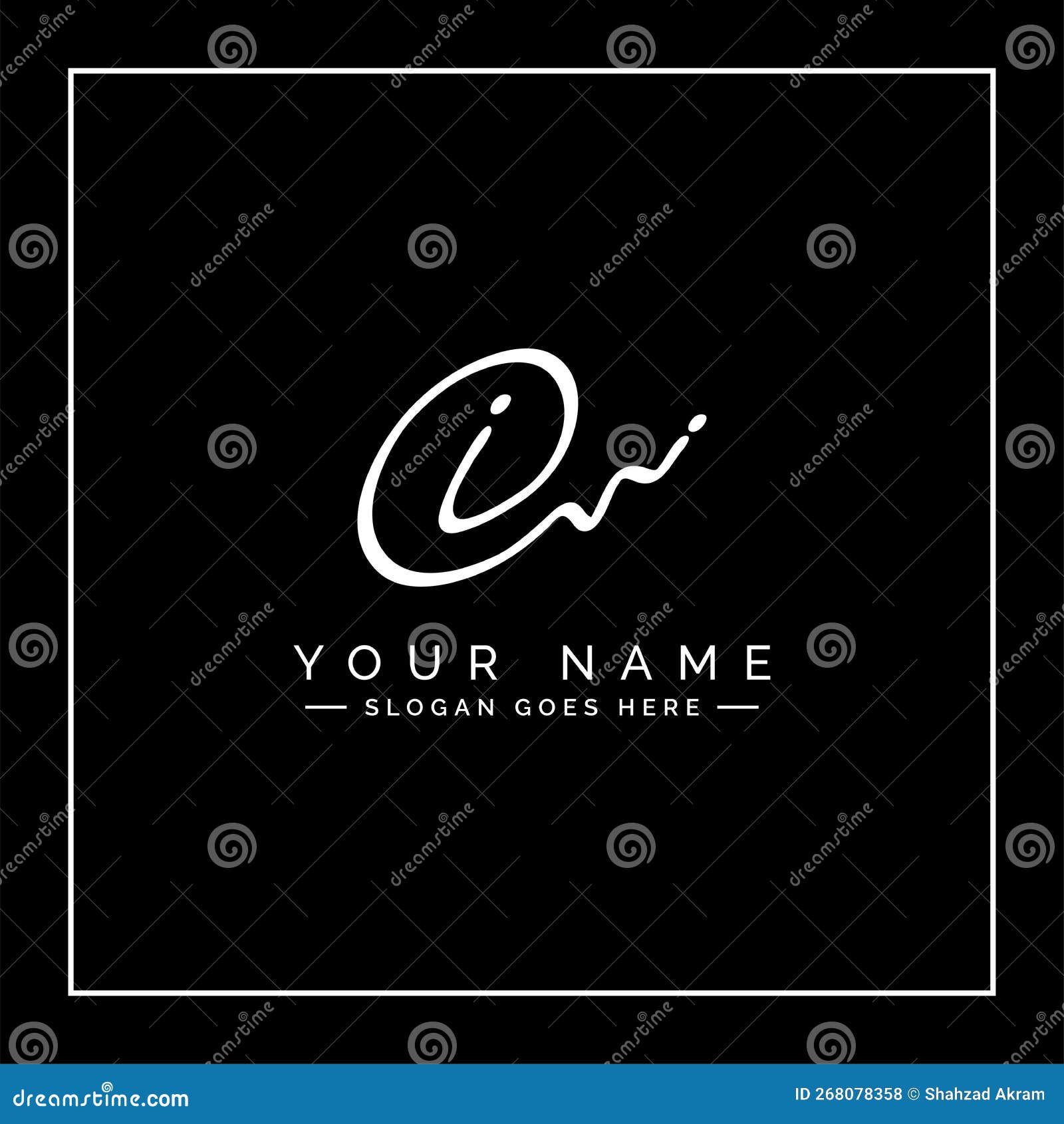 I Letter Signature Logo - Initial Alphabet for I - Hand Drawn I Logo ...