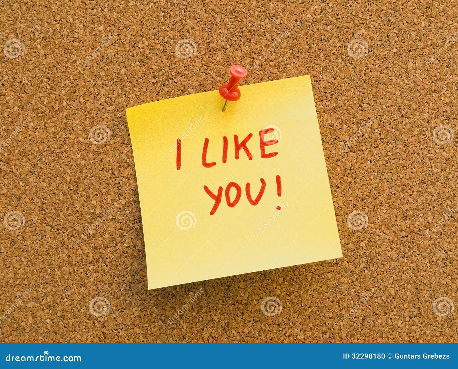 I like you stock photo. Image of note, message, bulletin - 32298180