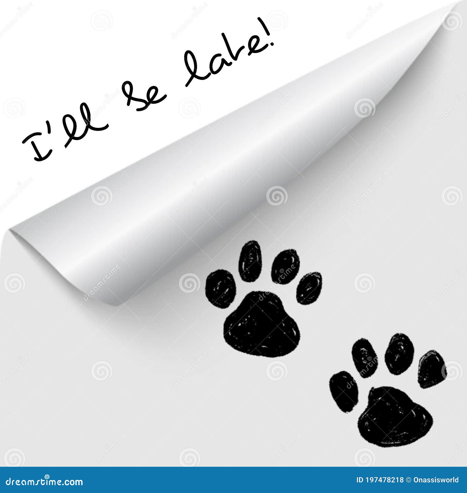 I ll Be Late Note stock illustration. Illustration of late - 197478218