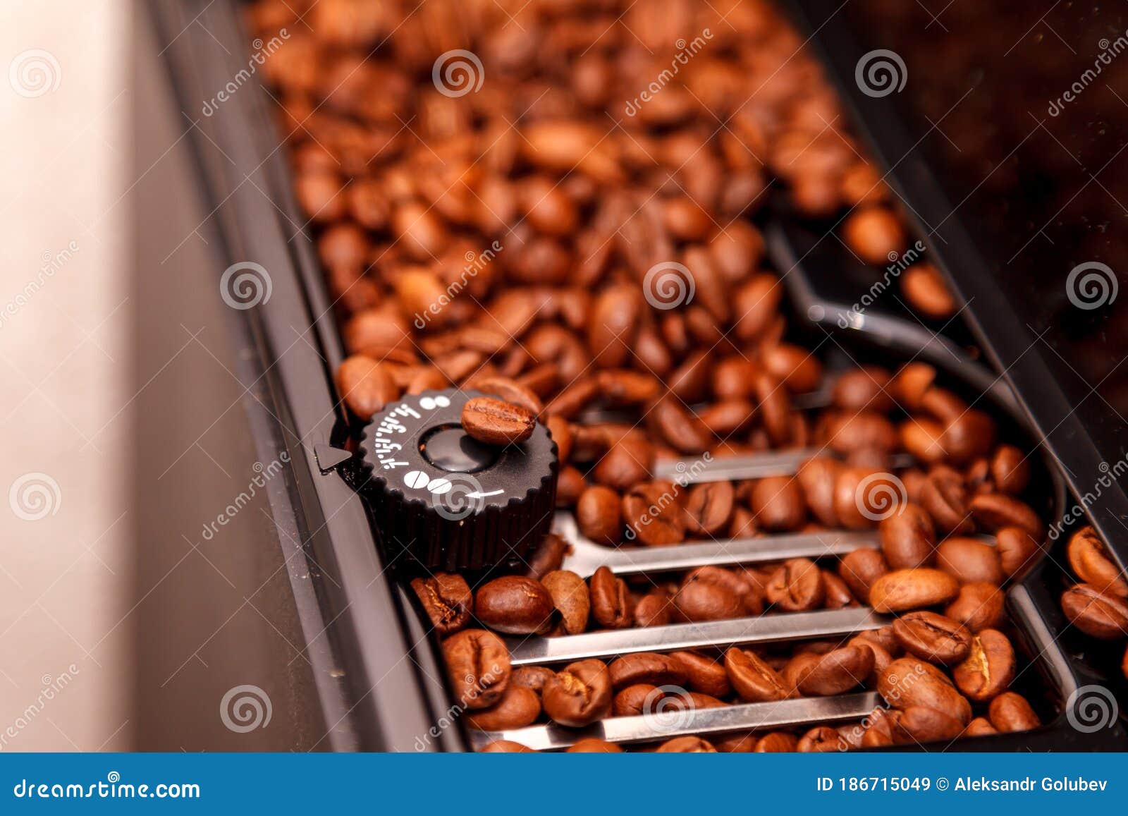 I Loaded the Coffee Beans into the Coffee Machine Stock Image - Image ...