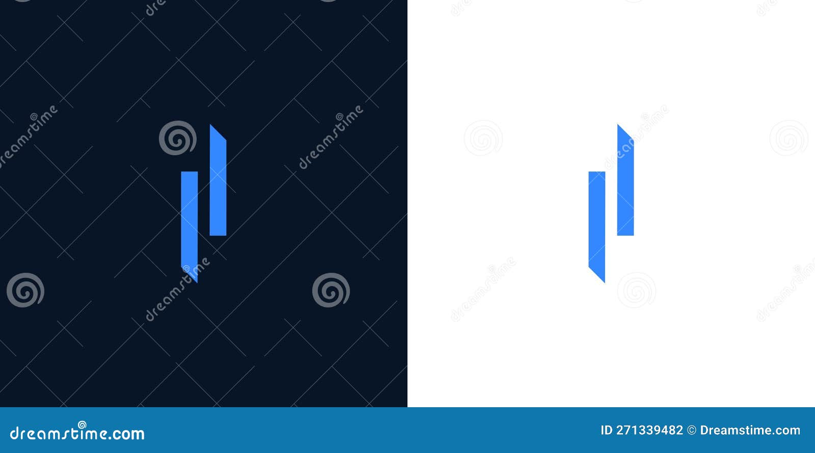 I Logo Design Simple and Modern Stock Illustration - Illustration of ...