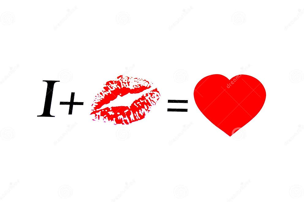 I love .... stock photo. Image of valentine, lipstick - 1069420