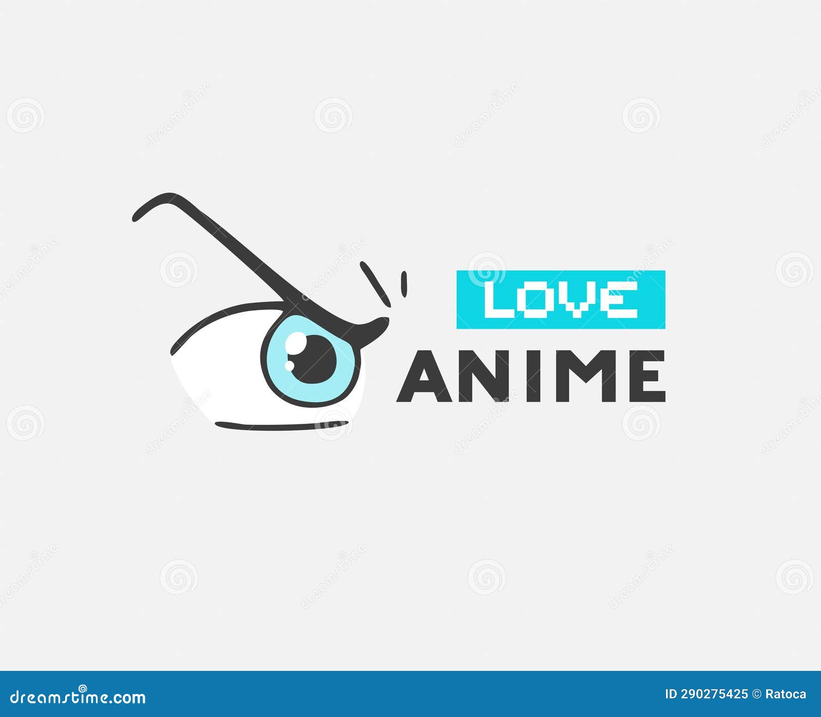 I love anime message stock illustration. Illustration of beautiful ...