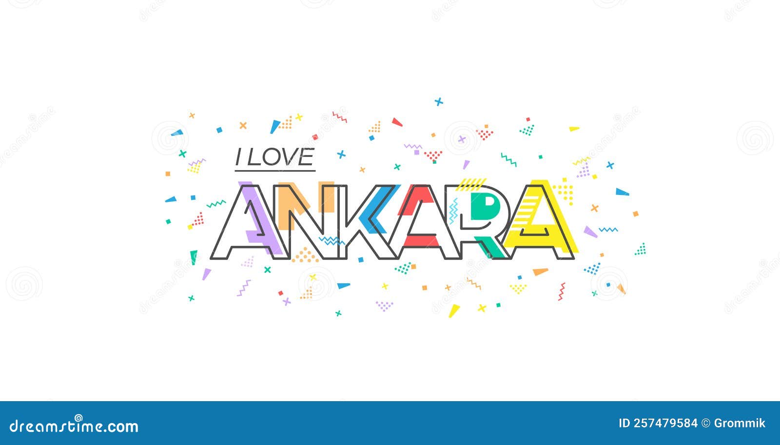 I Love Ankara. Vector Lettering for Postcards, Posters, Posters and ...