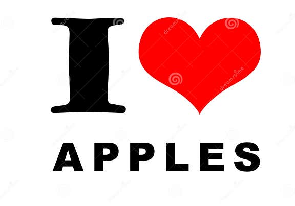 I love apples text stock image. Image of baked, green - 270472073