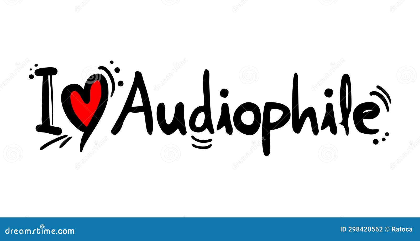 I love Audiophile stock vector. Illustration of audiophile - 298420562