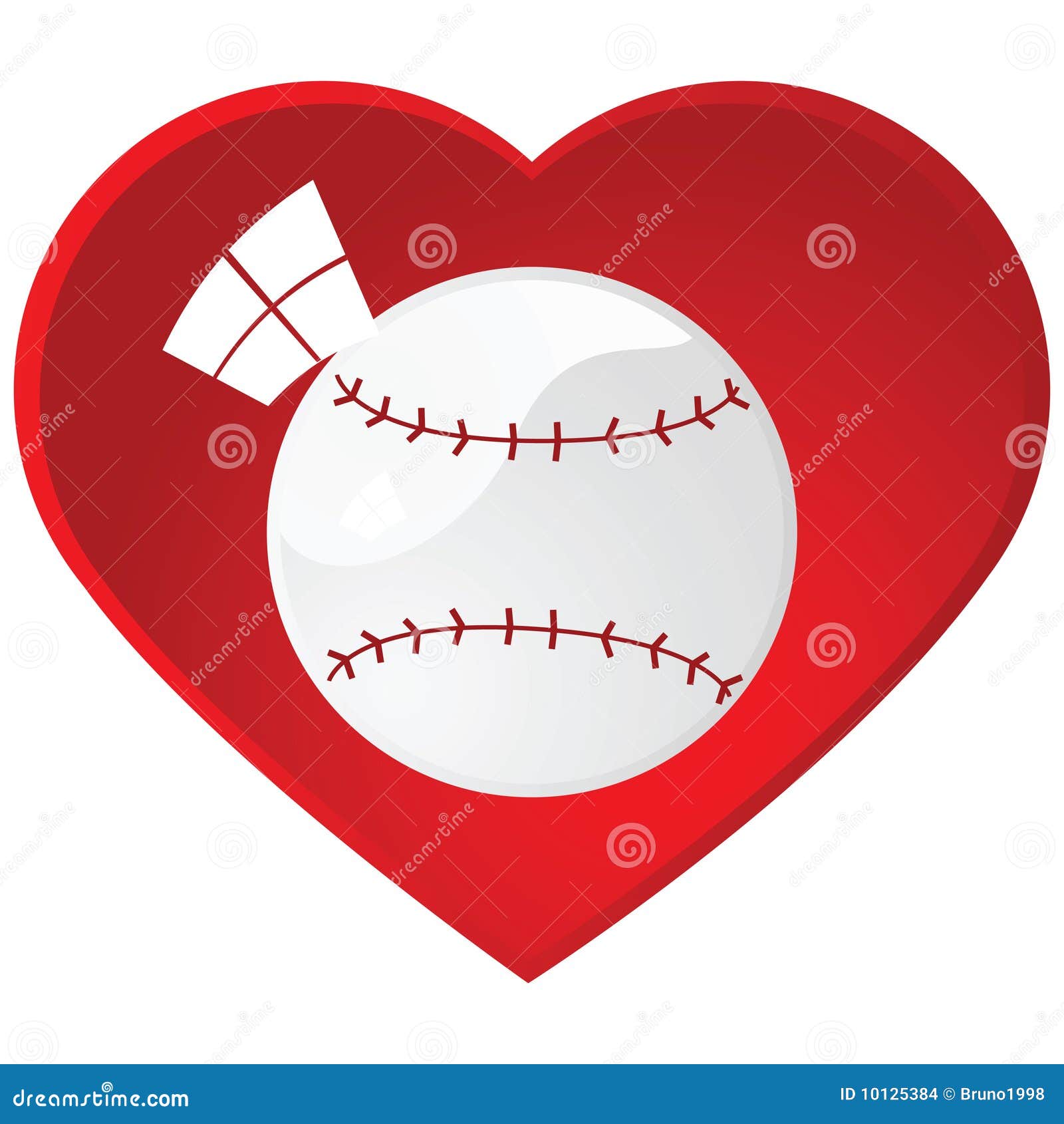 I love baseball stock vector. Illustration of white, reflection - 10125384