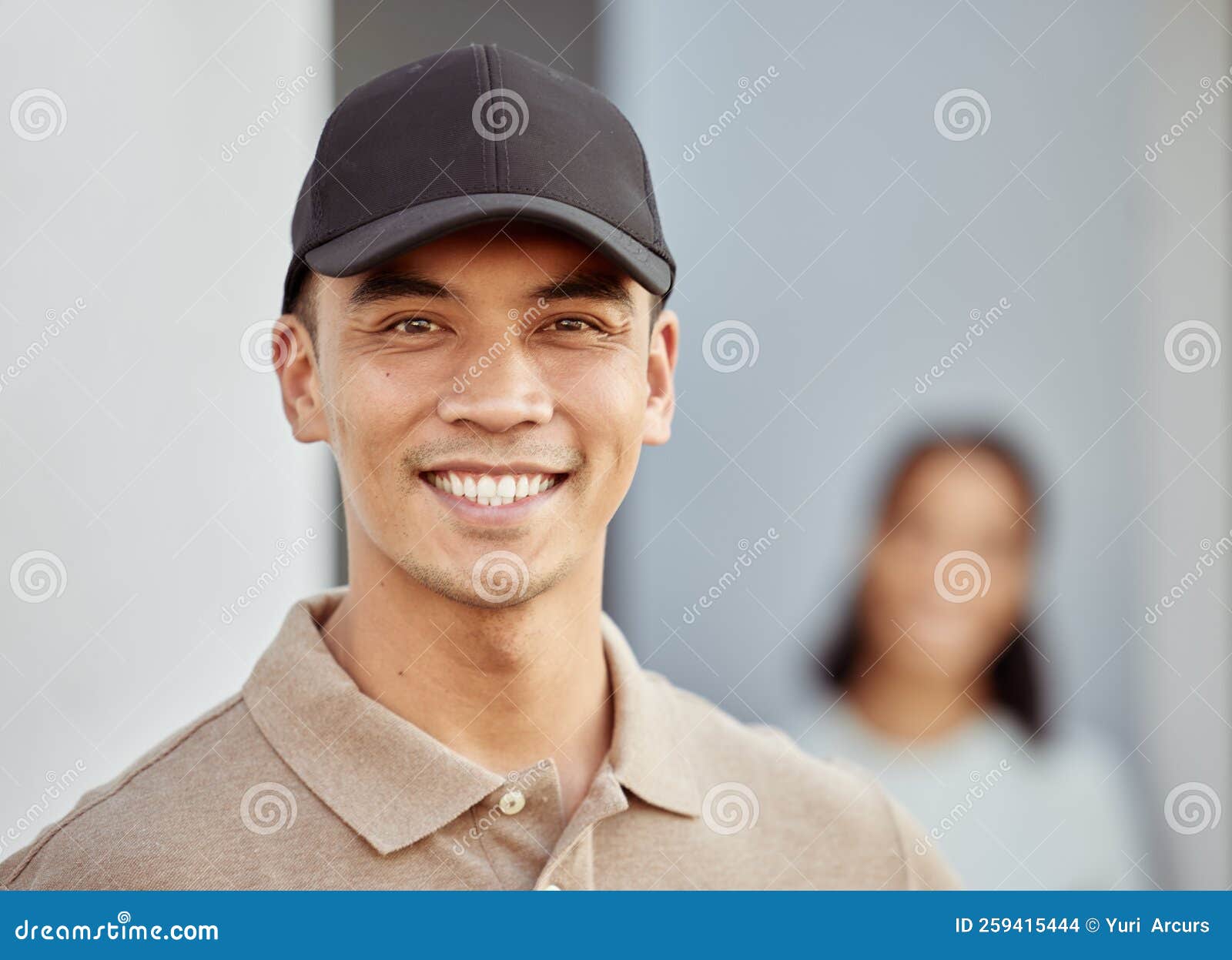 I Love Being a Delivery Man. a Young Delivery Man after Dropping Off a ...