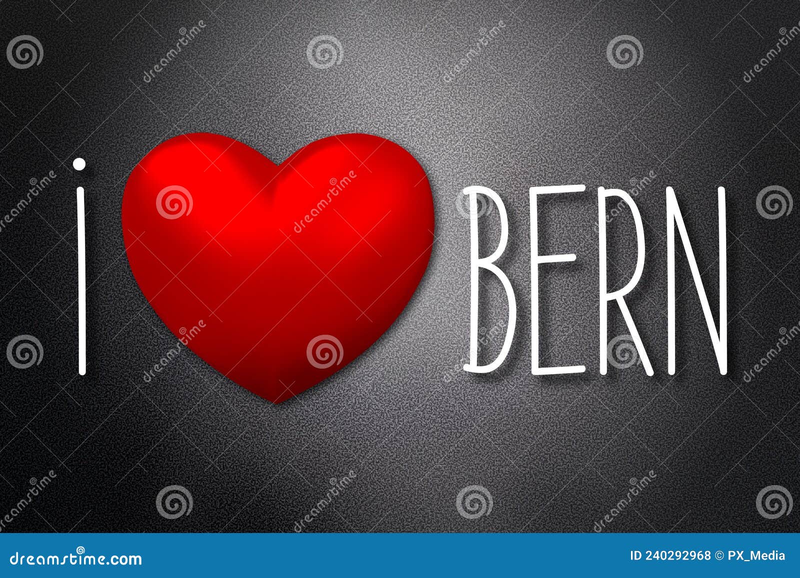 I Love Bern - Heart Shape, Black Background Stock Illustration ...