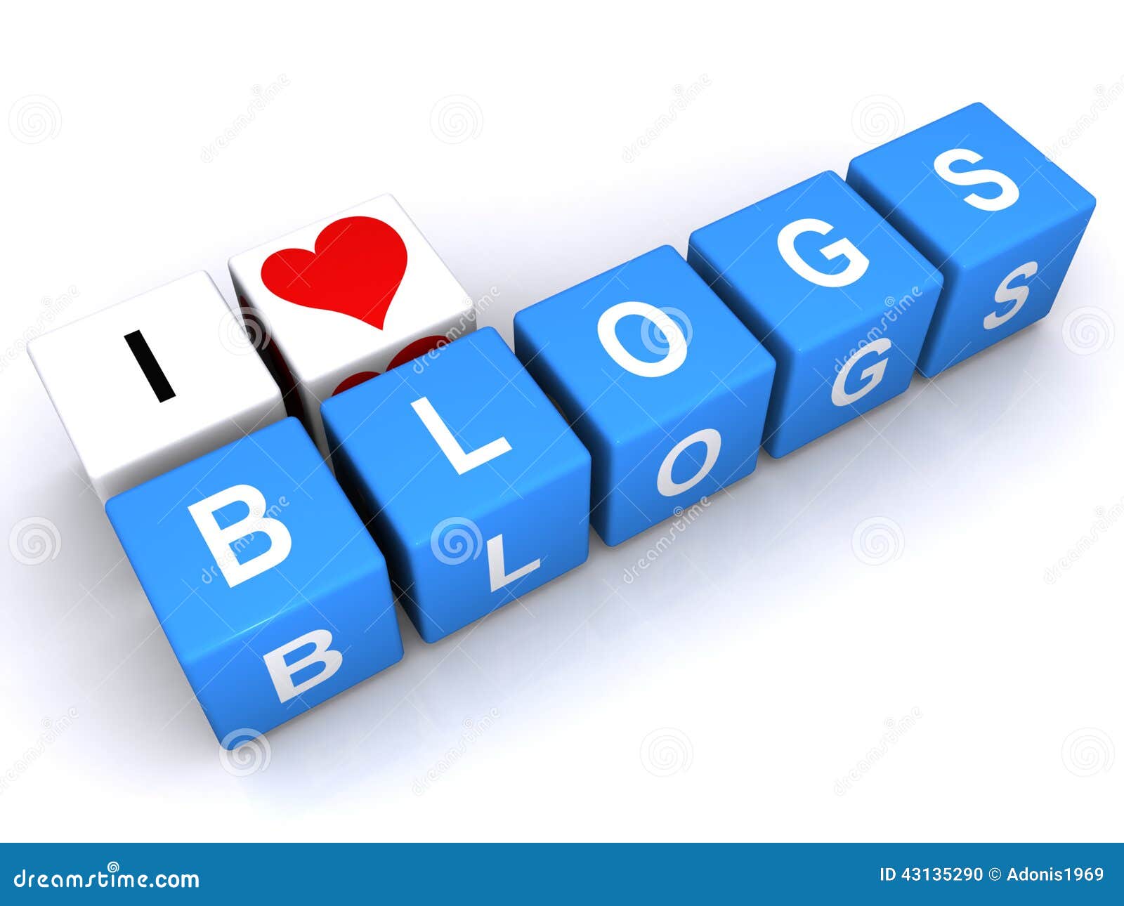 I love blogs stock illustration. Illustration of social - 43135290