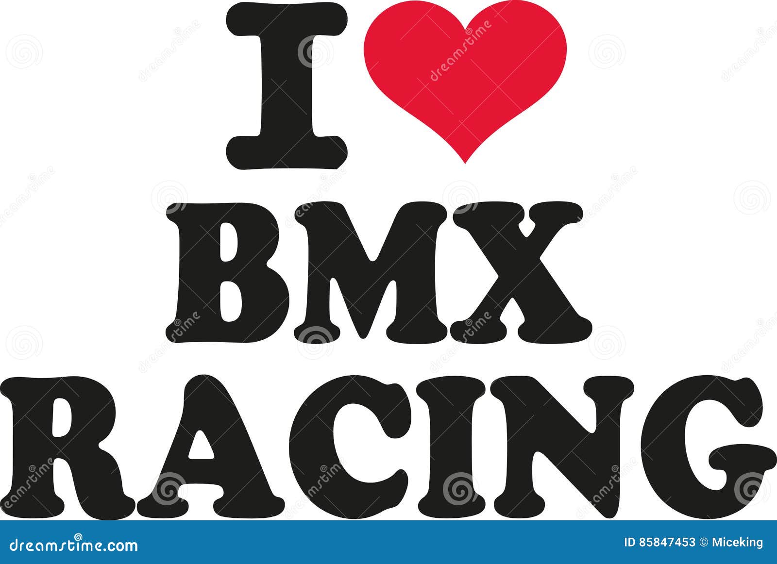 I love bmx racing stock vector. Illustration of logo - 85847453