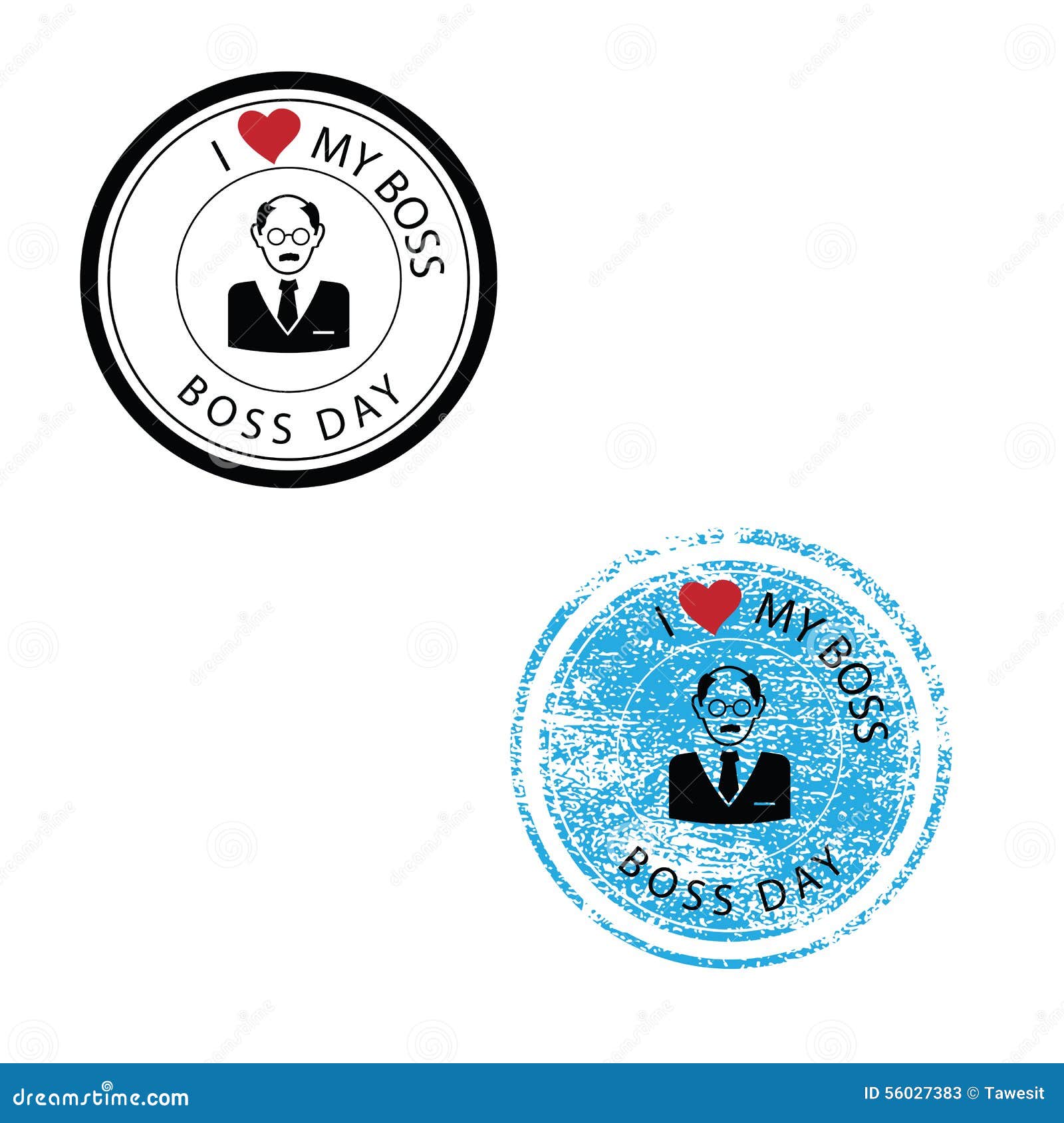 I Love Boss stock vector. Illustration of seal, mustache - 56027383