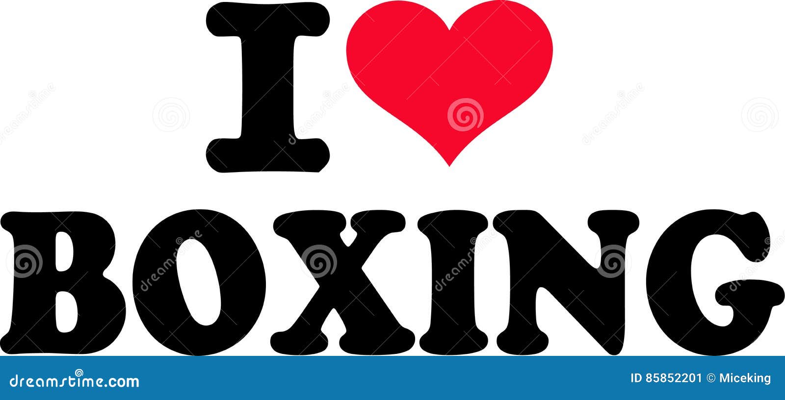 I Love Boxing stock vector. Illustration of fighting - 85852201